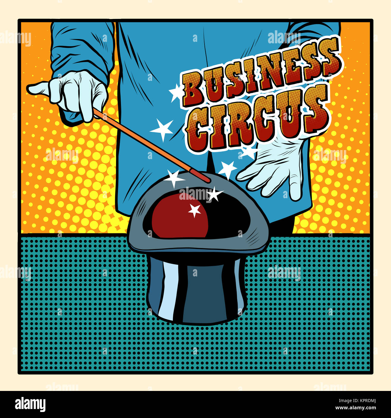 Business magic hat circus illusionist Stock Photo - Alamy