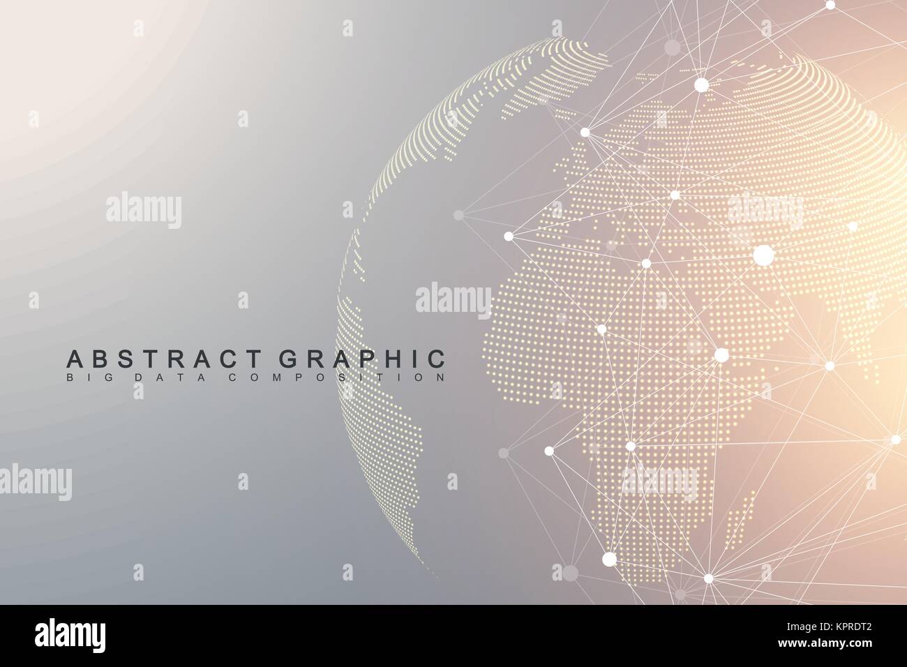 Virtual Graphic Background Communication with World Globe. A sense of ...