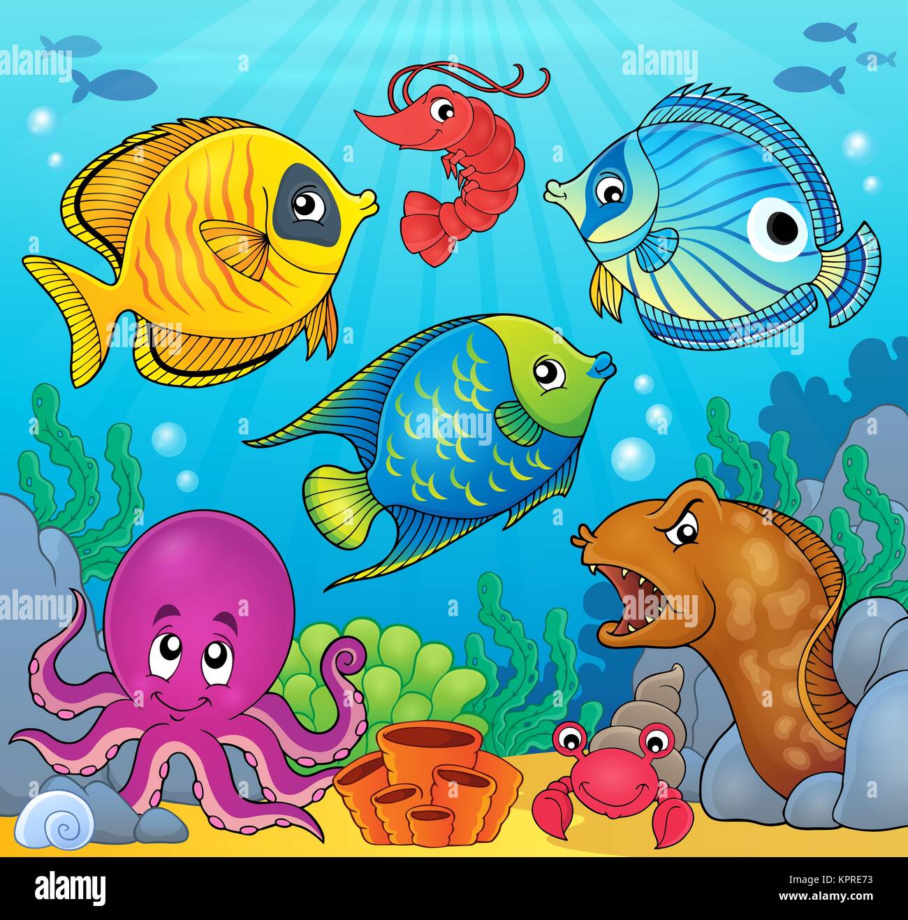 Ecosystem illustration coral hi-res stock photography and images - Alamy