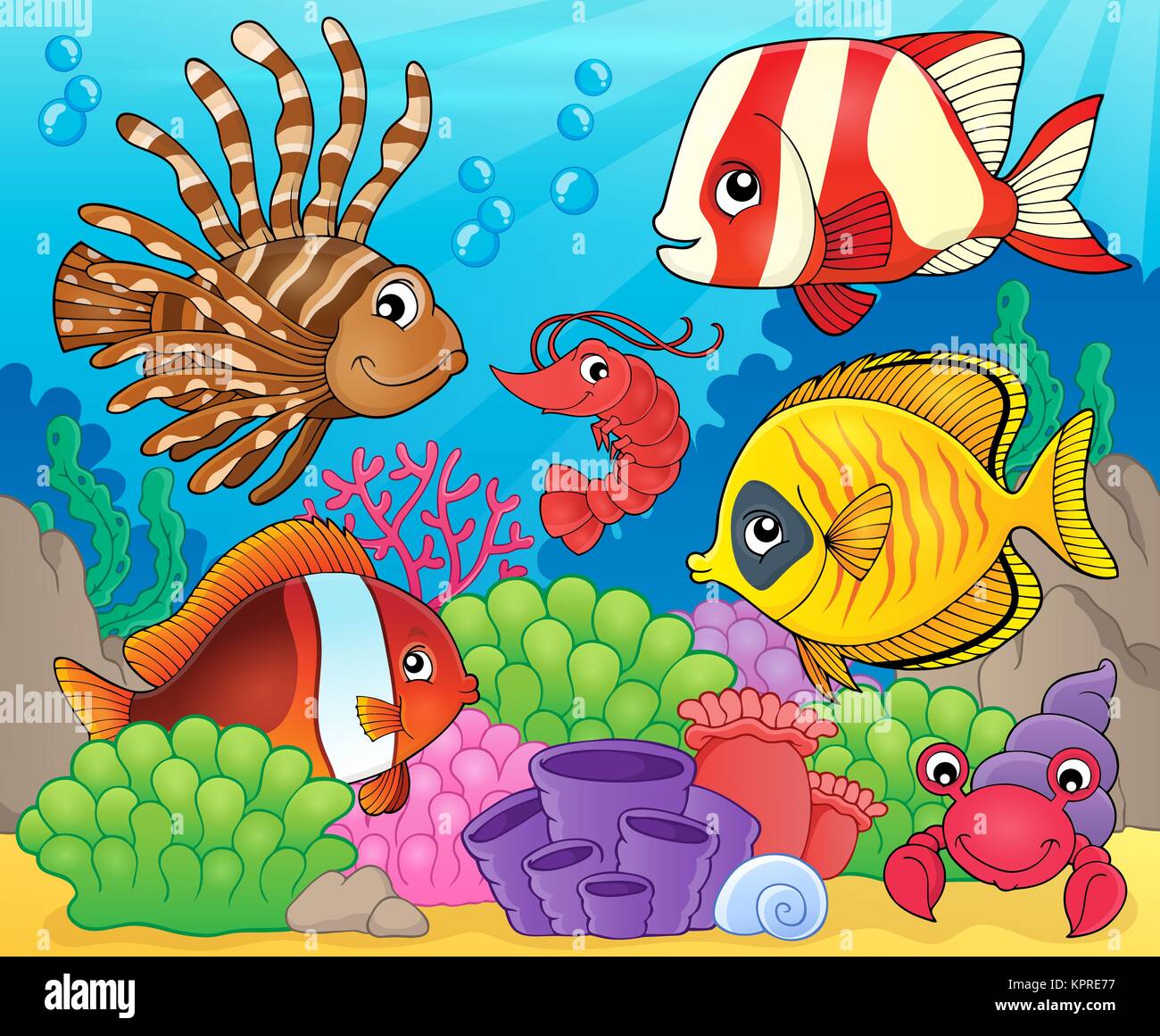 Ecosystem illustration coral hi-res stock photography and images - Alamy