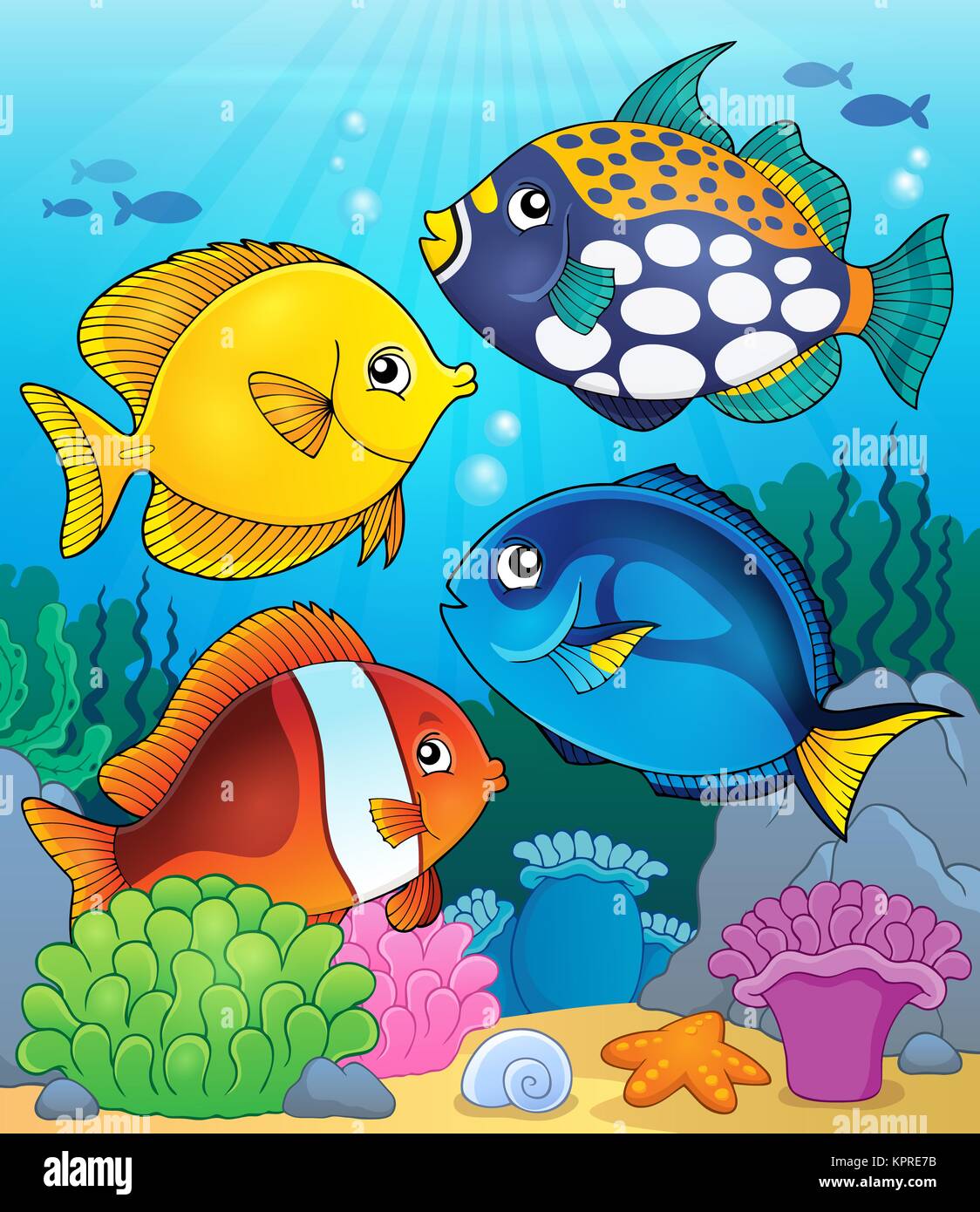 Coral reef fish theme image 4 Stock Photo - Alamy