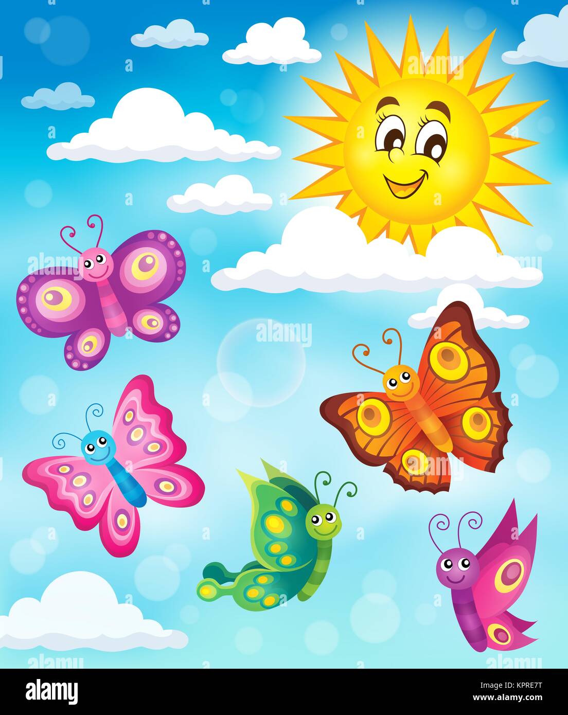 Happy butterflies theme image 5 Stock Photo - Alamy