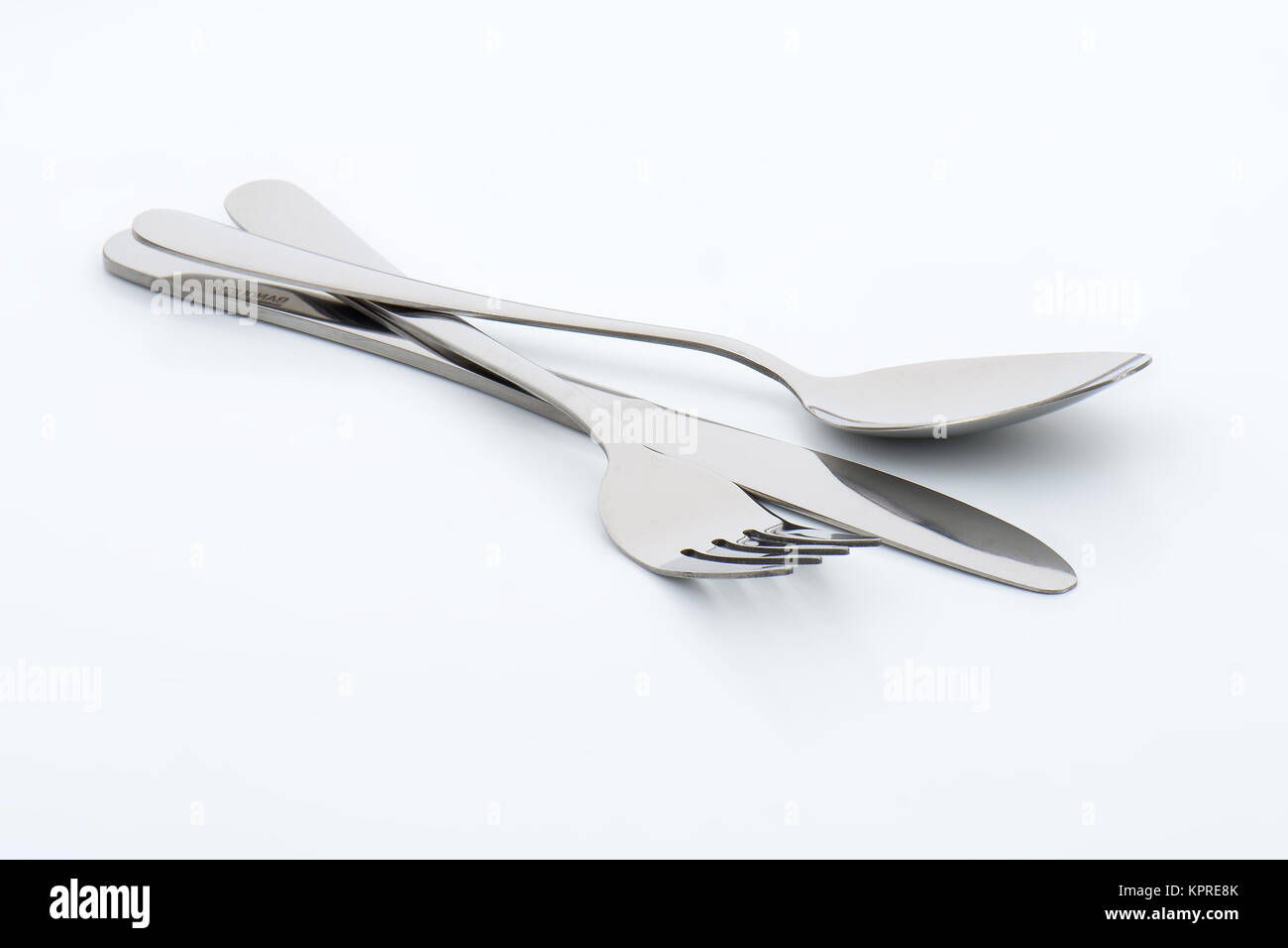 knife, fork and spoon Stock Photo - Alamy