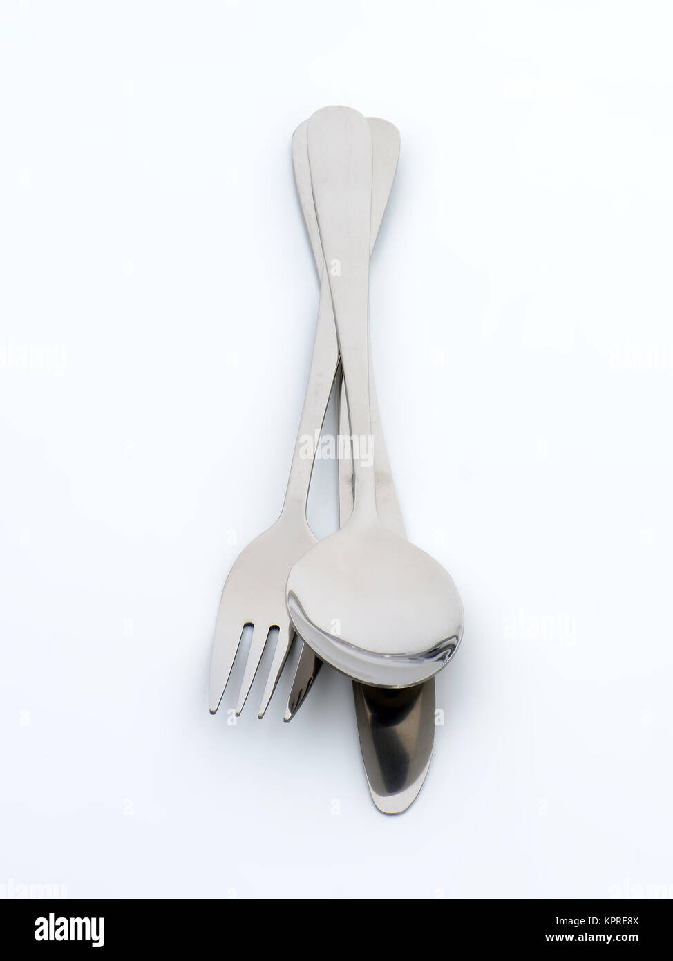 knife, fork and spoon Stock Photo - Alamy