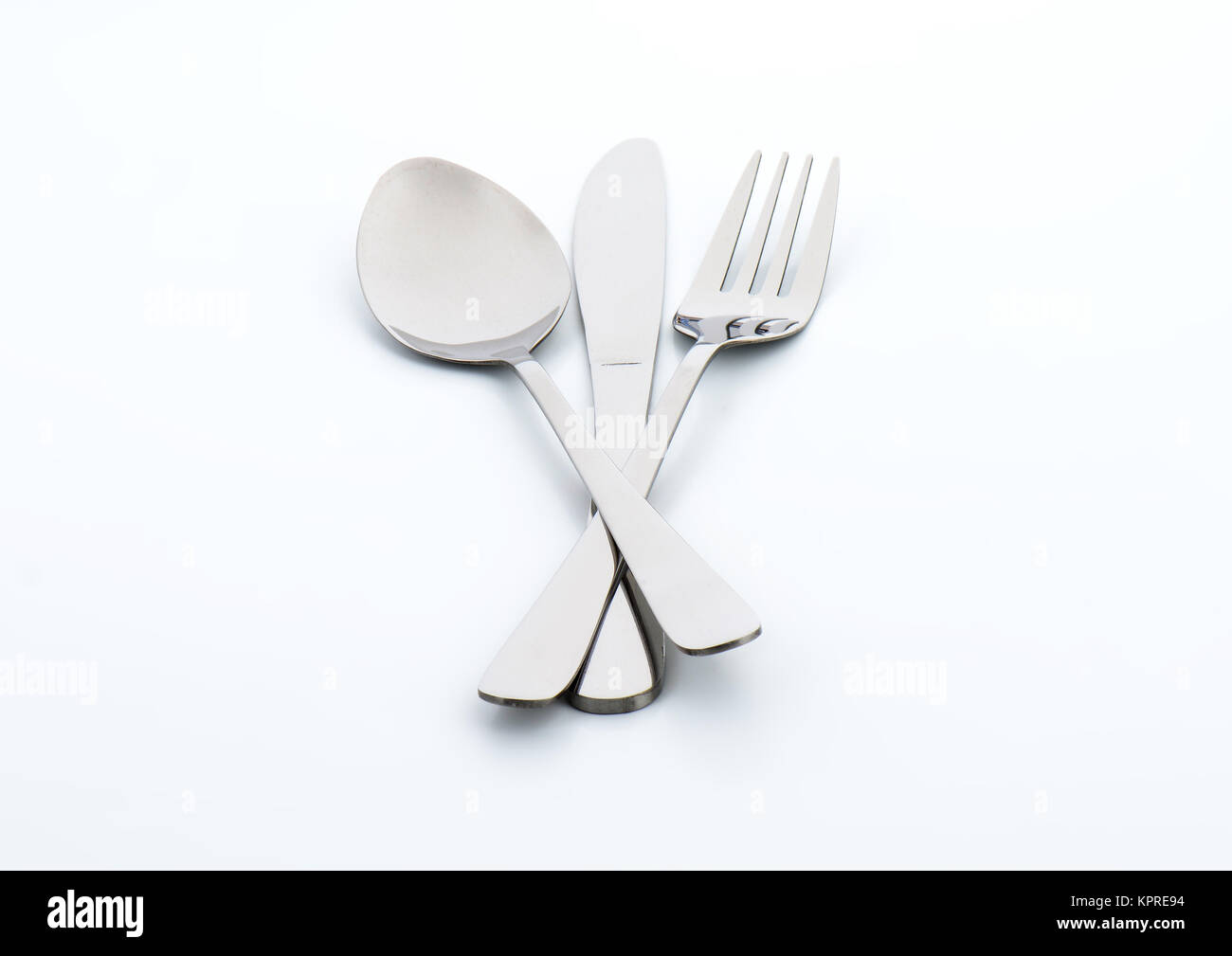 knife, fork and spoon Stock Photo - Alamy