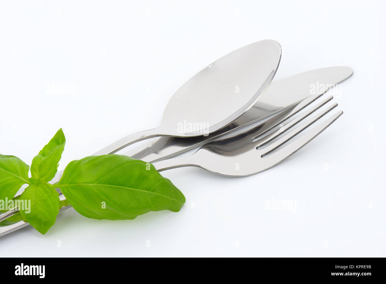 knife, fork and spoon Stock Photo - Alamy