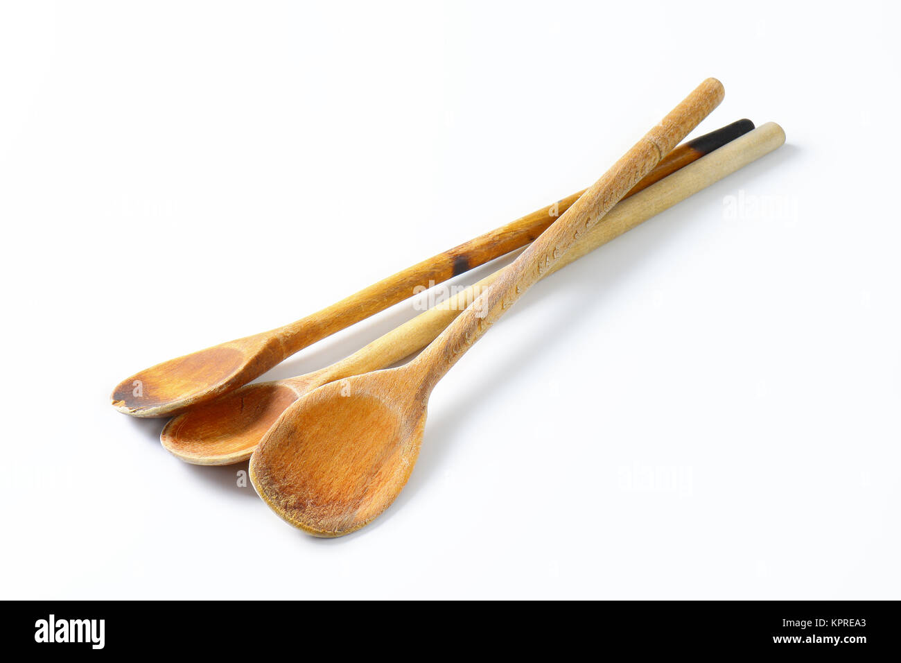 three wooden spoons Stock Photo - Alamy