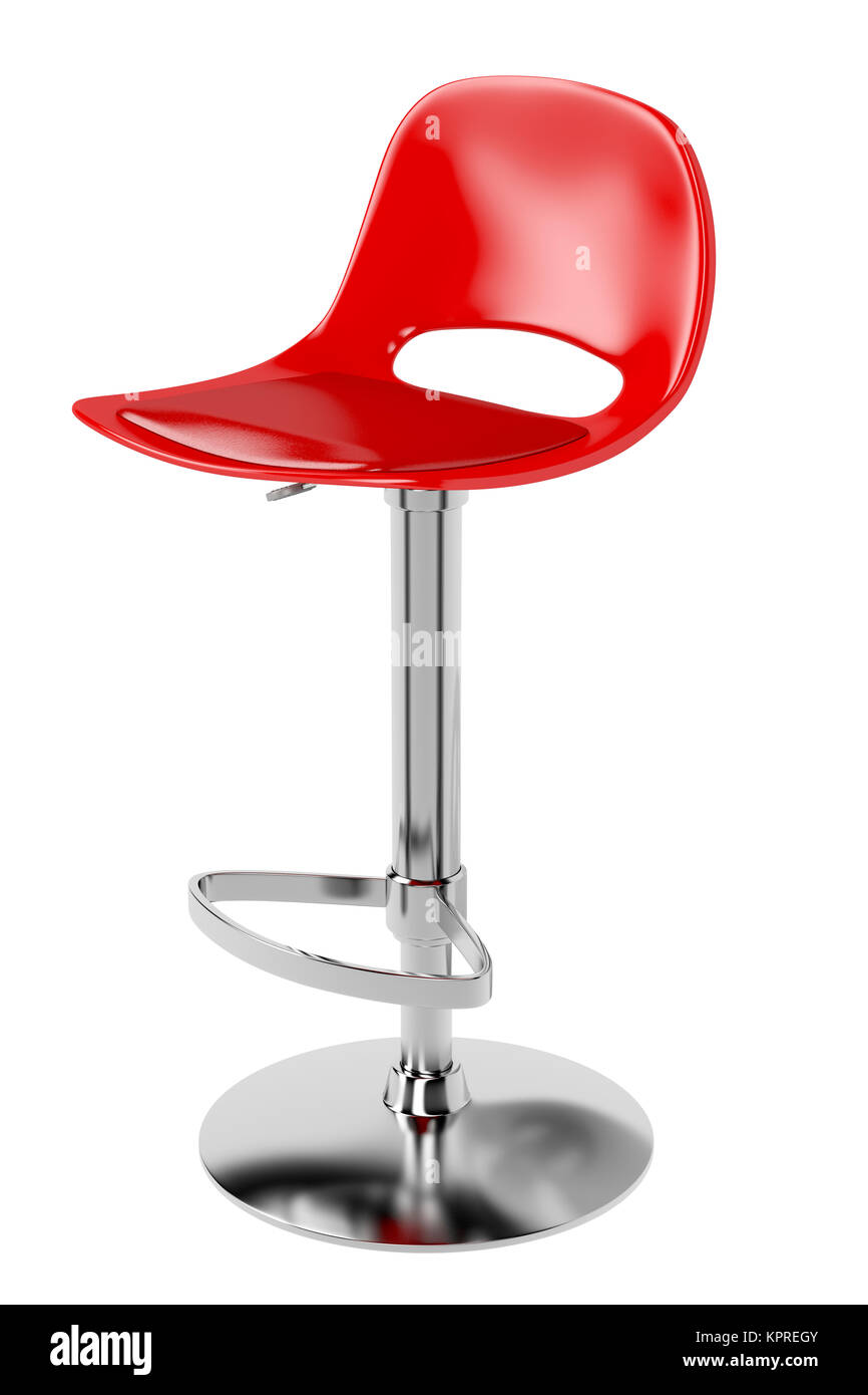 Bar stool isolated on white Stock Photo - Alamy