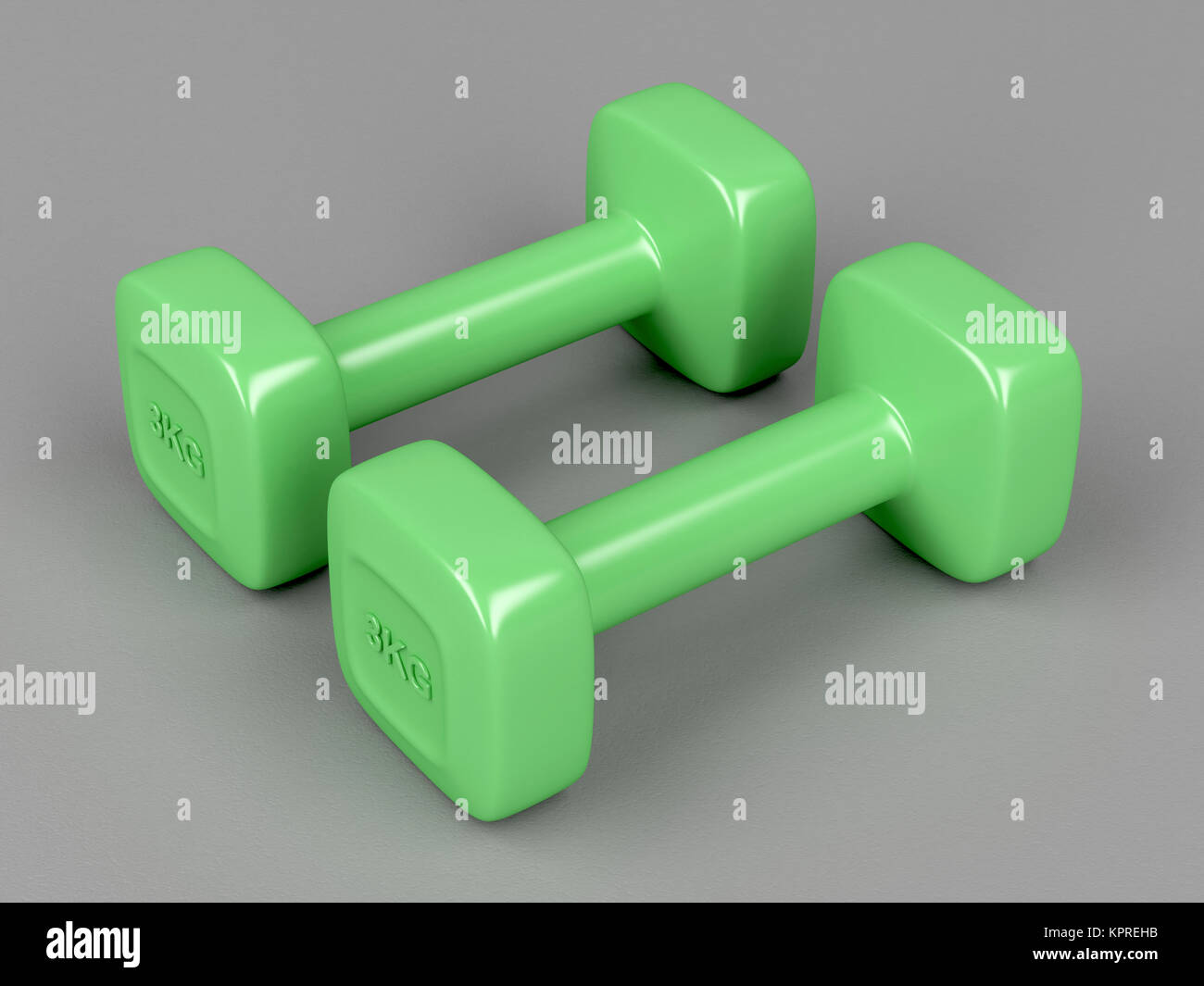 Pair of 3 kg dumbbells Stock Photo - Alamy