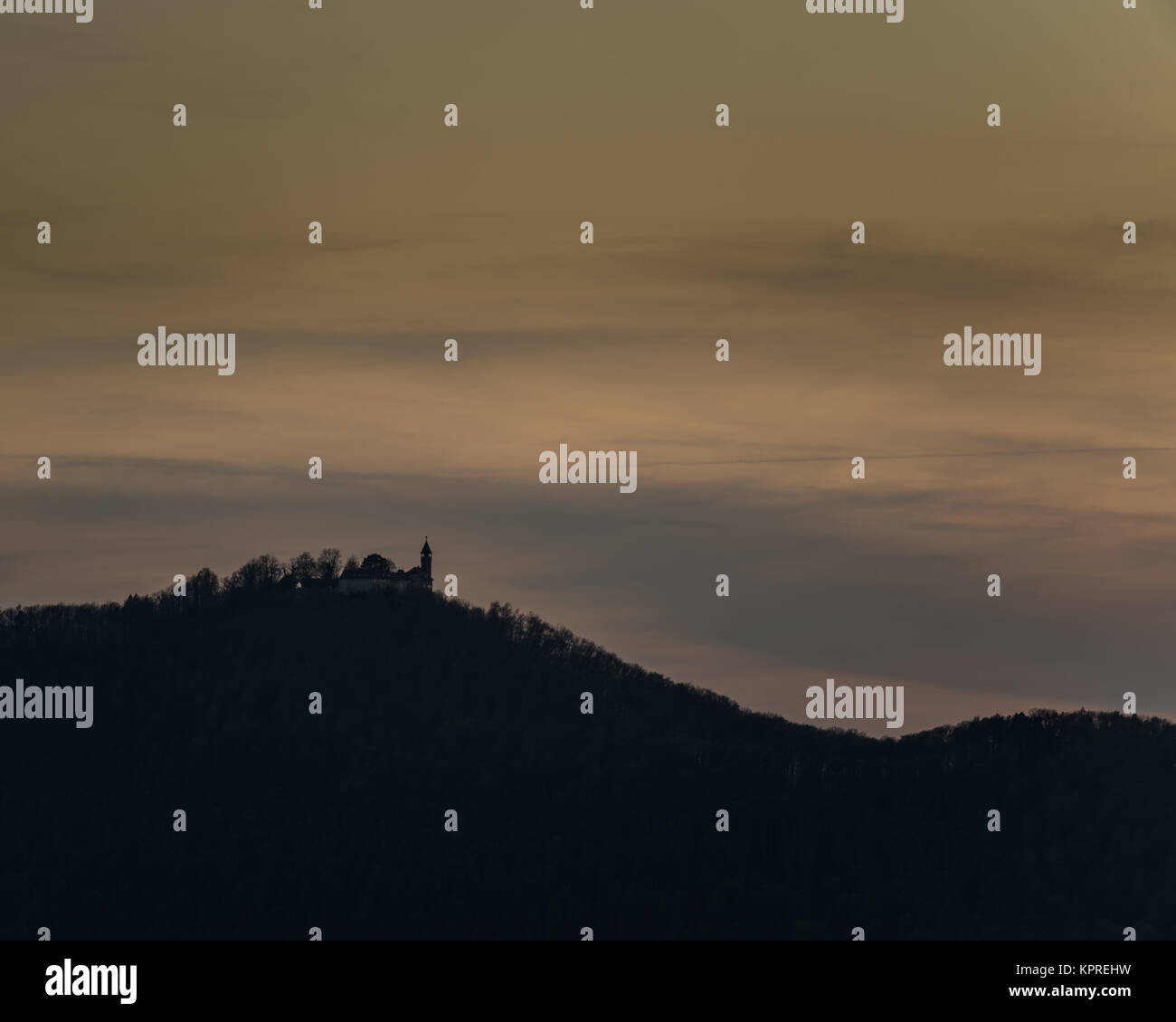 teck castle at dusk Stock Photo - Alamy