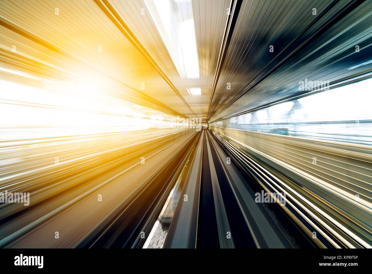Speed Motion in railway tunnel Stock Photo - Alamy