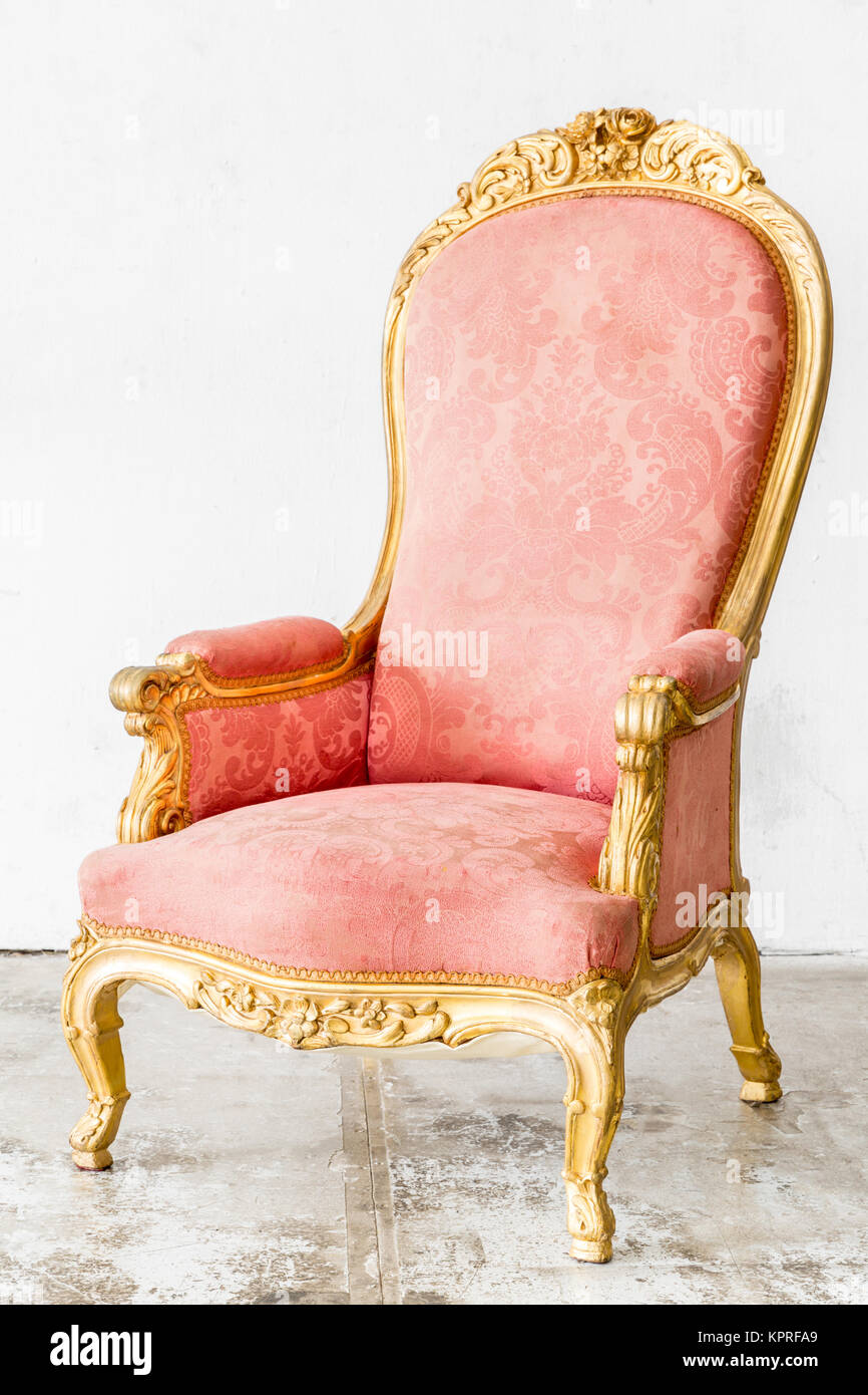Pink Vintage Chair Stock Photo - Alamy