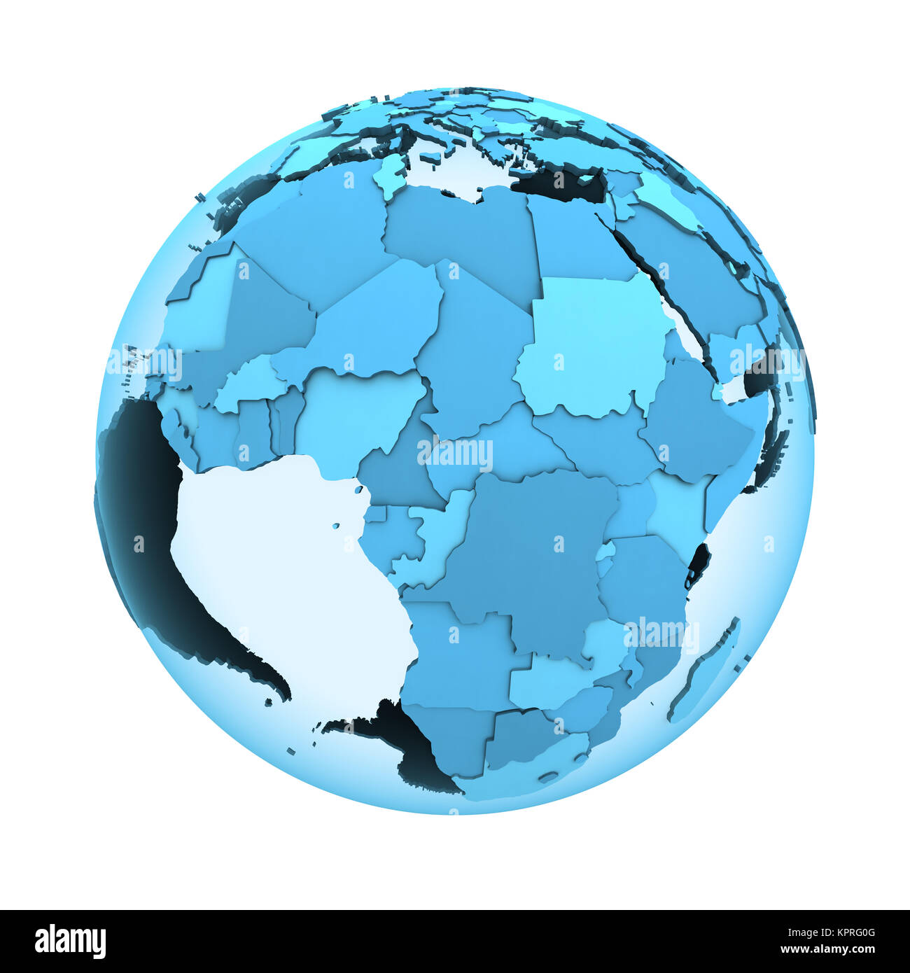 Africa on translucent Earth Stock Photo - Alamy