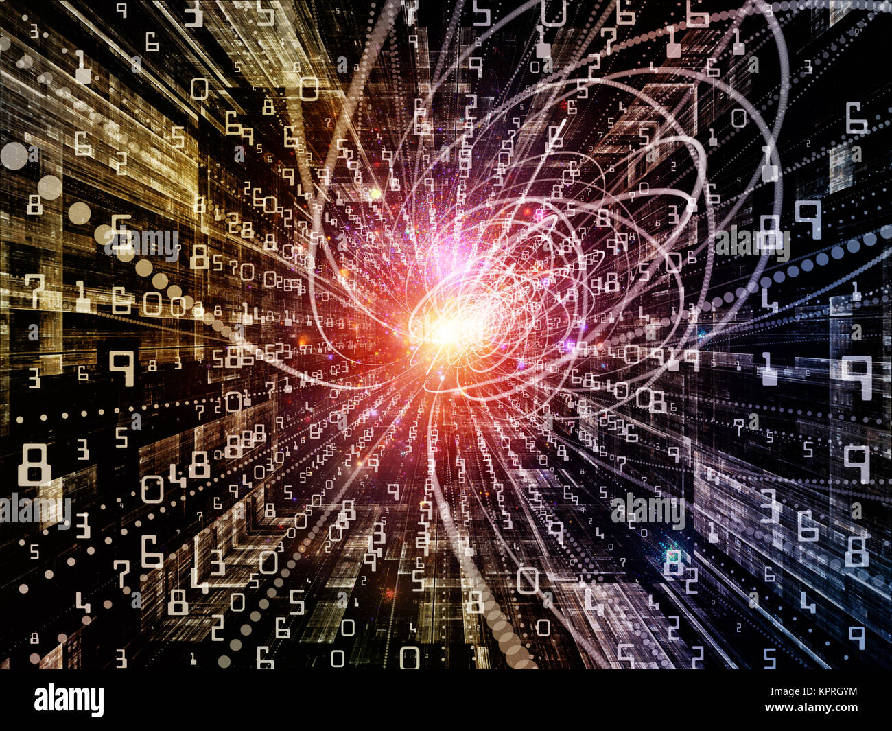 Virtual Wave Particle Stock Photo - Alamy
