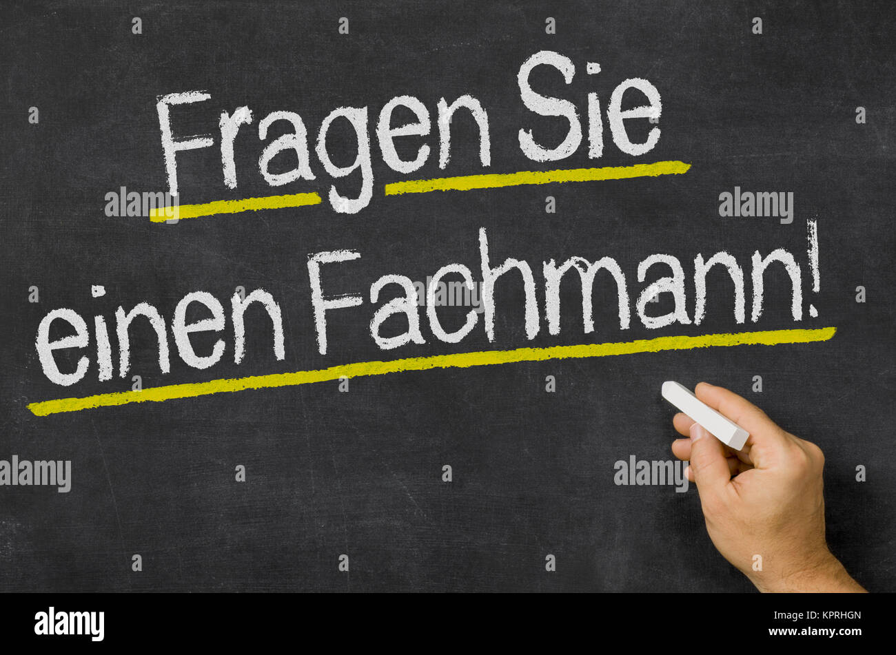 Fragen Sie einen Fachmann Stock Photo - Alamy