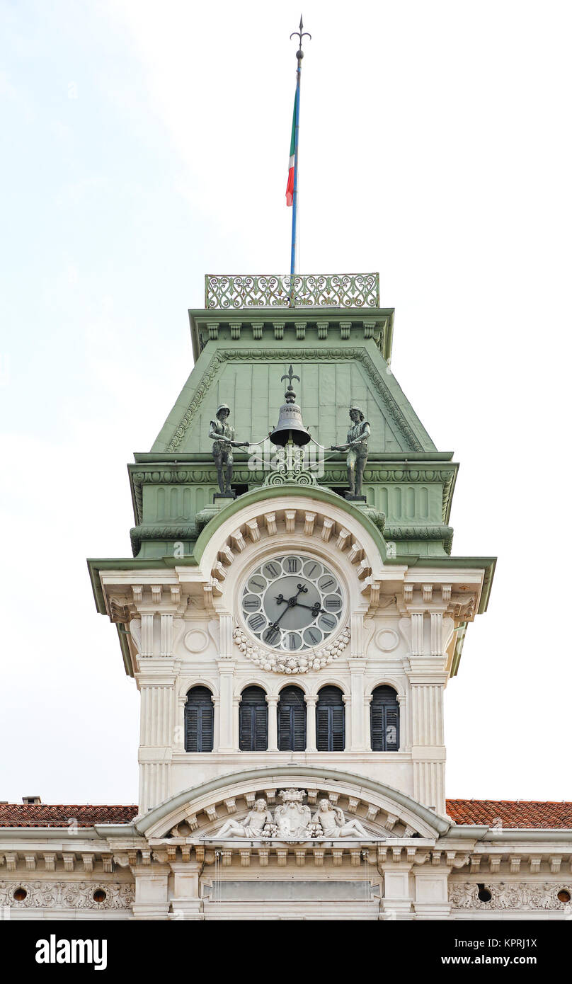 Trieste Clock Tower Stock Photo - Alamy