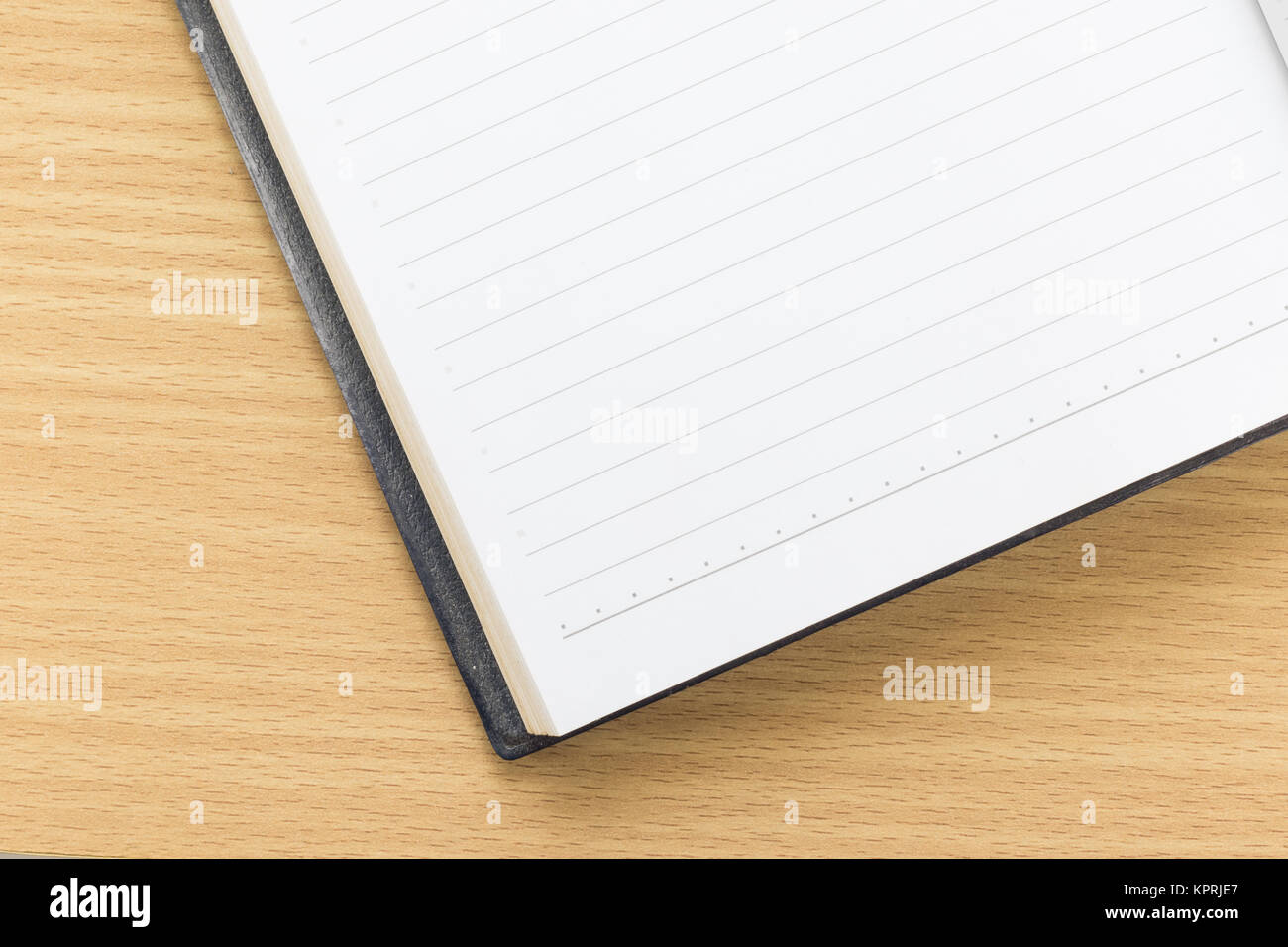 Open notebook with blank page Stock Photo - Alamy