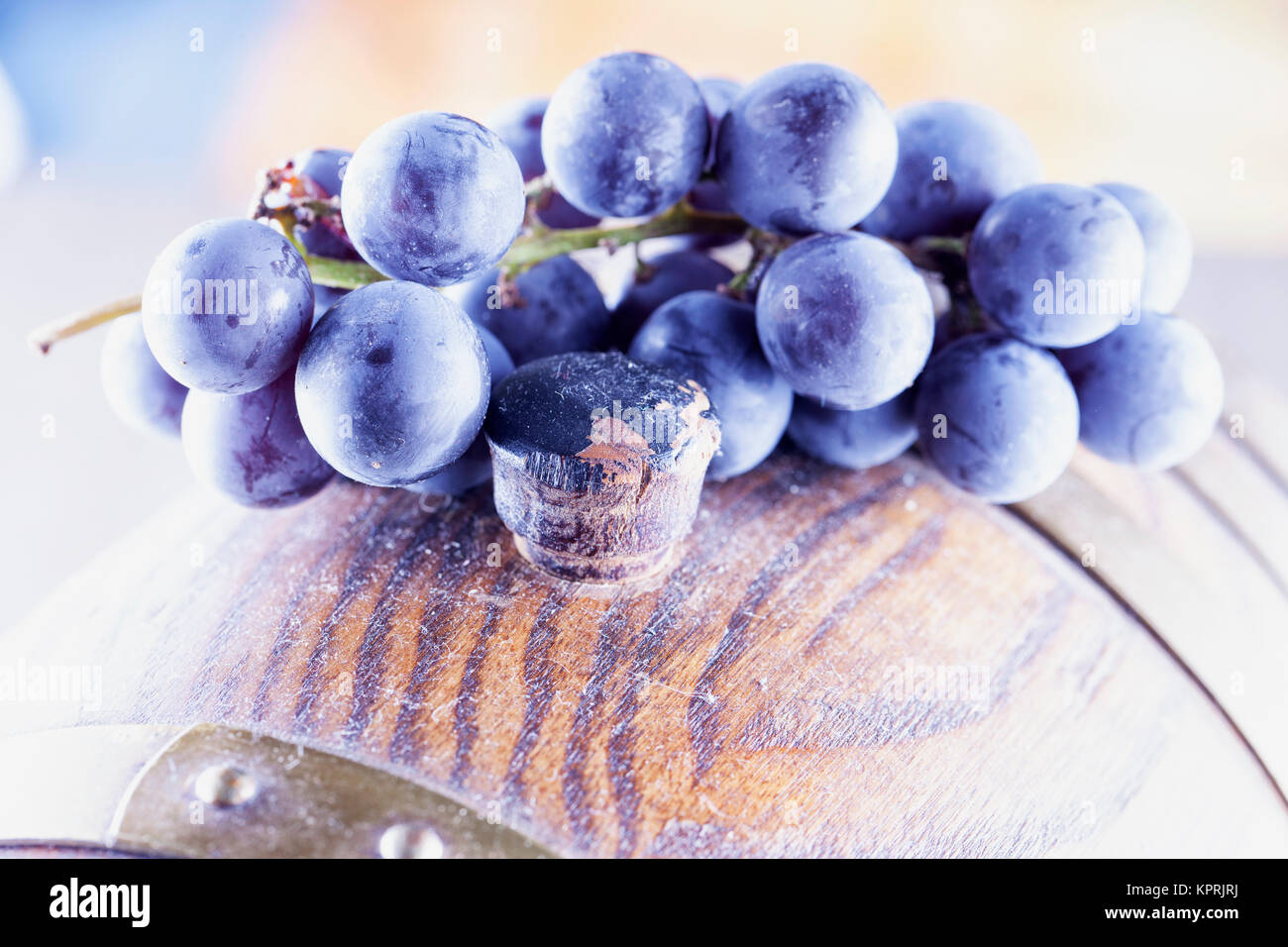 Grape over barrel Stock Photo - Alamy