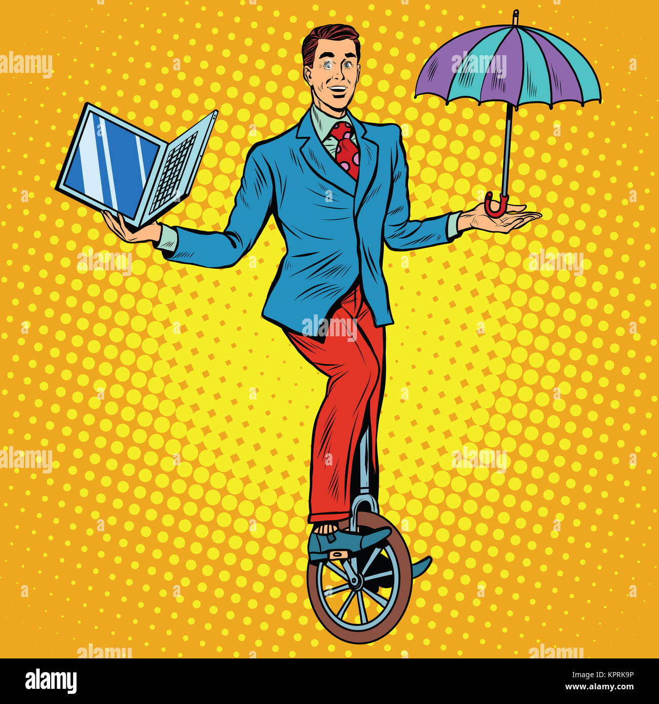 Man on unicycle vintage hi-res stock photography and images - Alamy