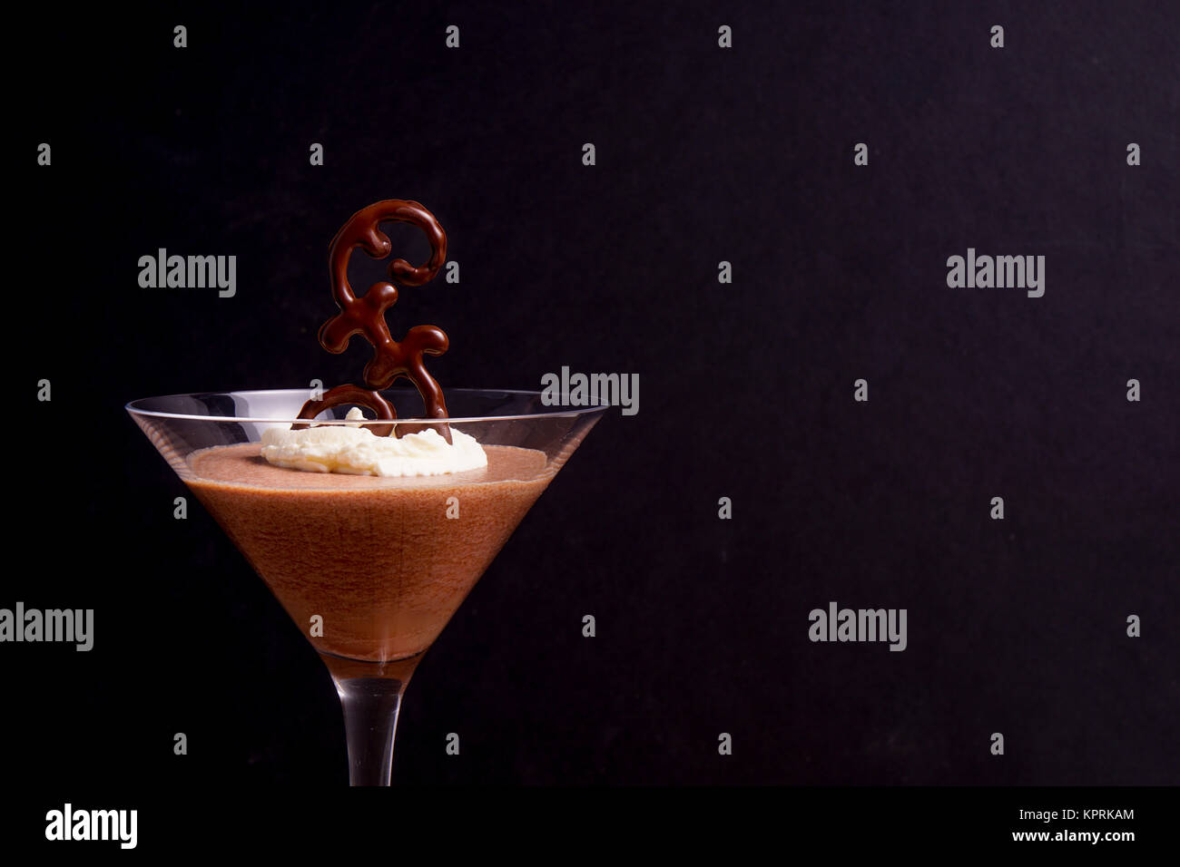 Chocolate mousse served in a glass Stock Photo - Alamy