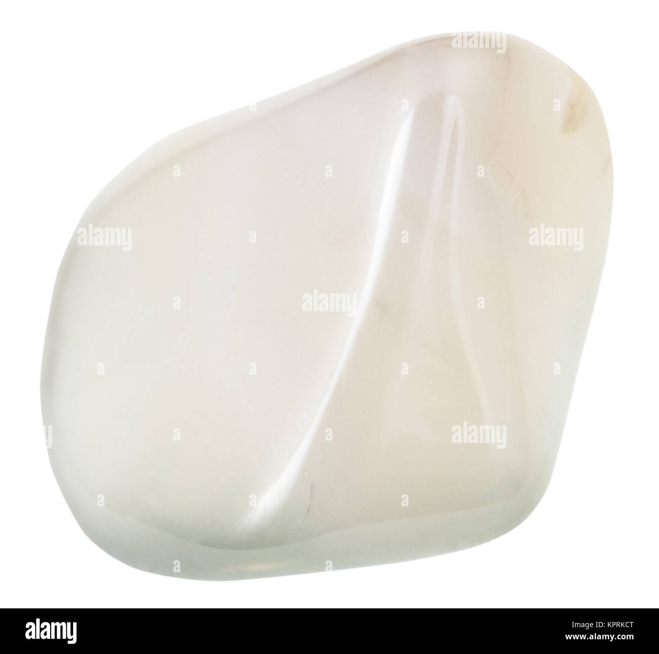 pebble of white Agate gemstone from India Stock Photo - Alamy