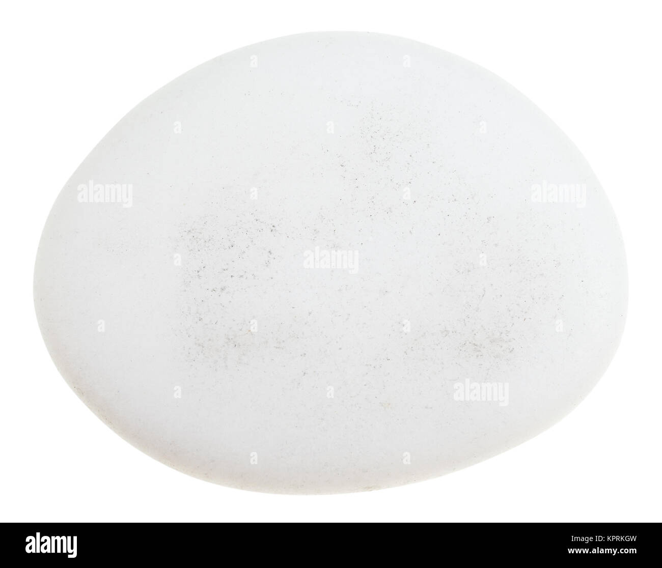 pebble of cacholong (white opal) gemstone isolated Stock Photo - Alamy