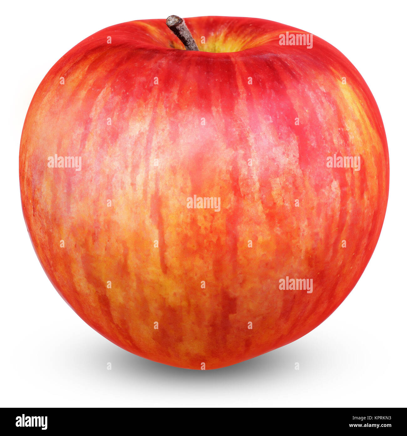 Ripe red apple isolated on white. With clipping path Stock Photo - Alamy