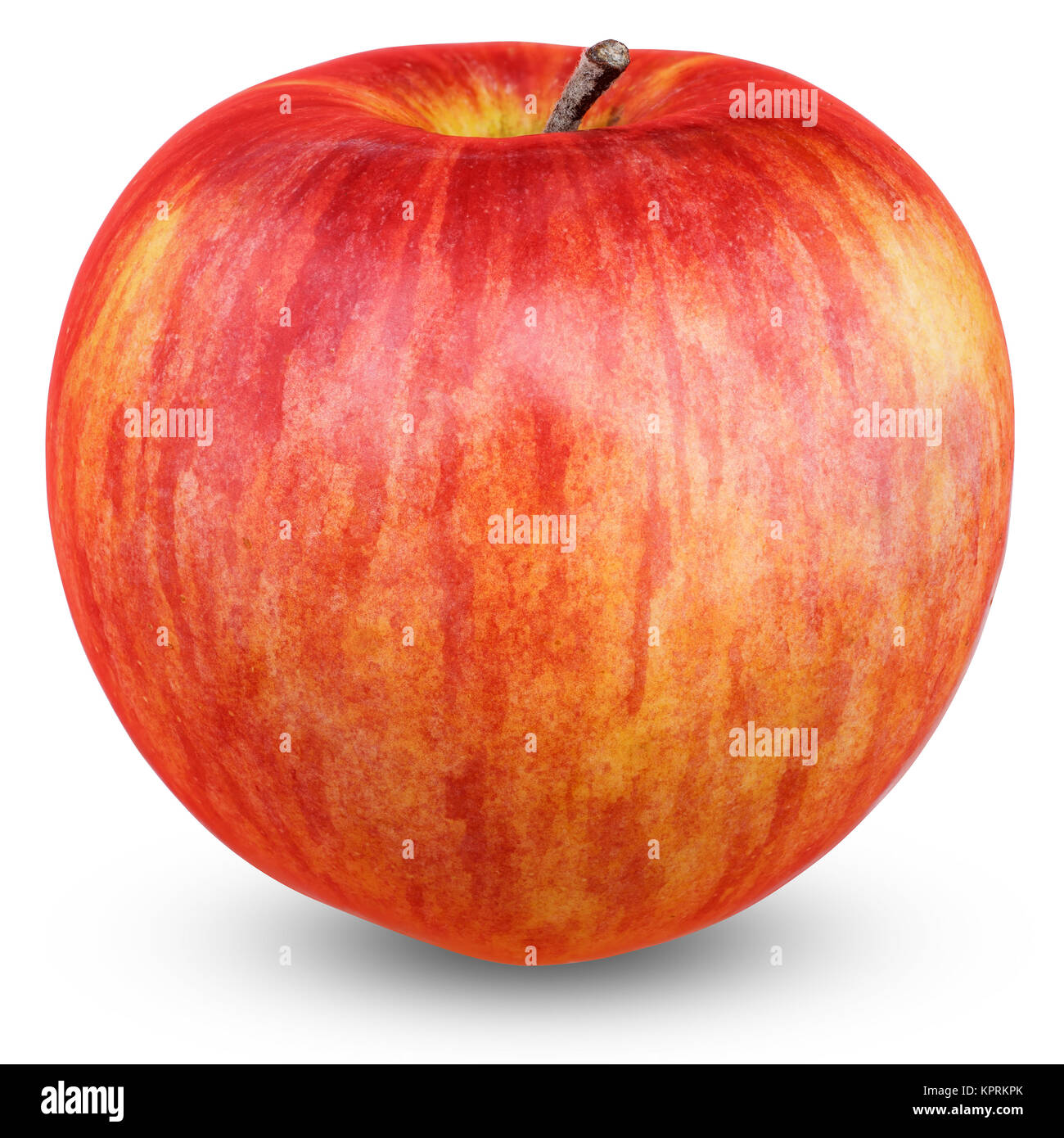 Ripe red apple isolated on white. With clipping path Stock Photo - Alamy