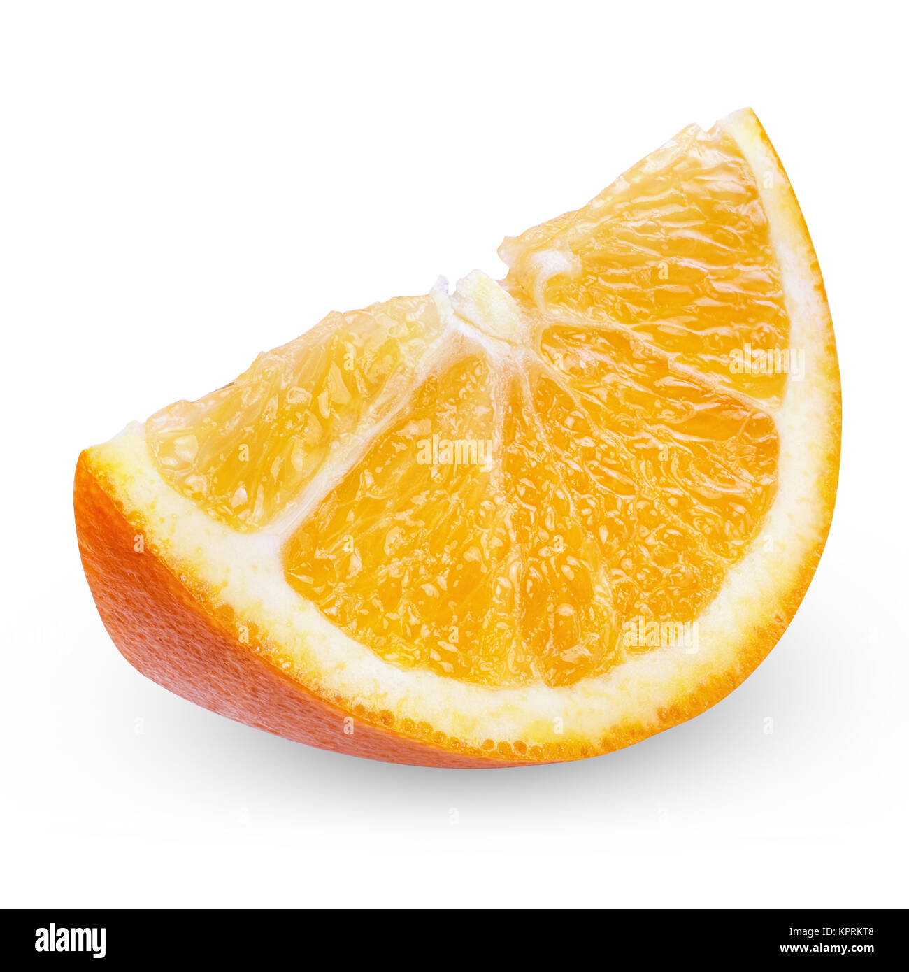 segment of fresh orange isolated on white background Stock Photo - Alamy