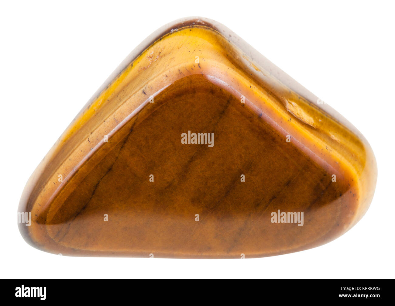 polished tiger eye gemstone isolated on white Stock Photo - Alamy