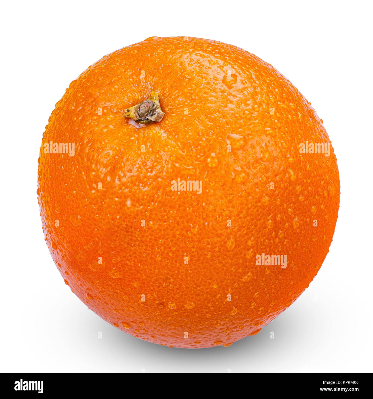 Ripe orange isolated on white background Stock Photo - Alamy