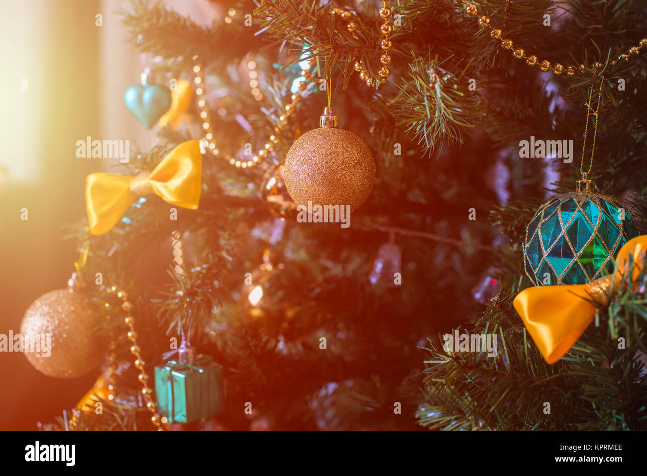 Christmas tree closeup Stock Photo - Alamy