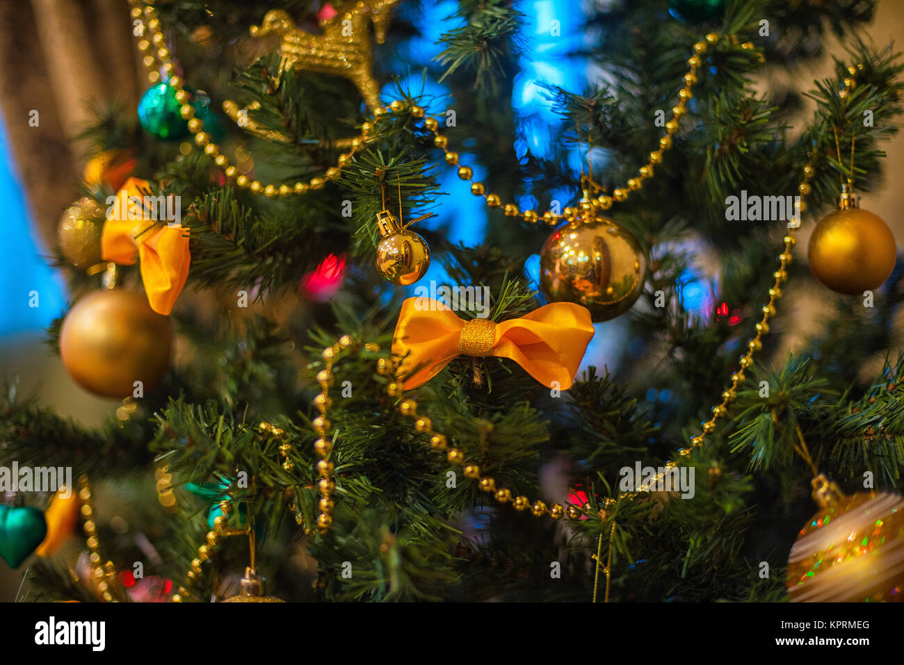 Christmas tree closeup Stock Photo - Alamy