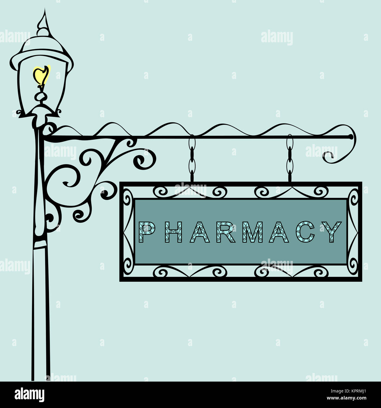 pharmacy retro vintage street sign Stock Photo - Alamy