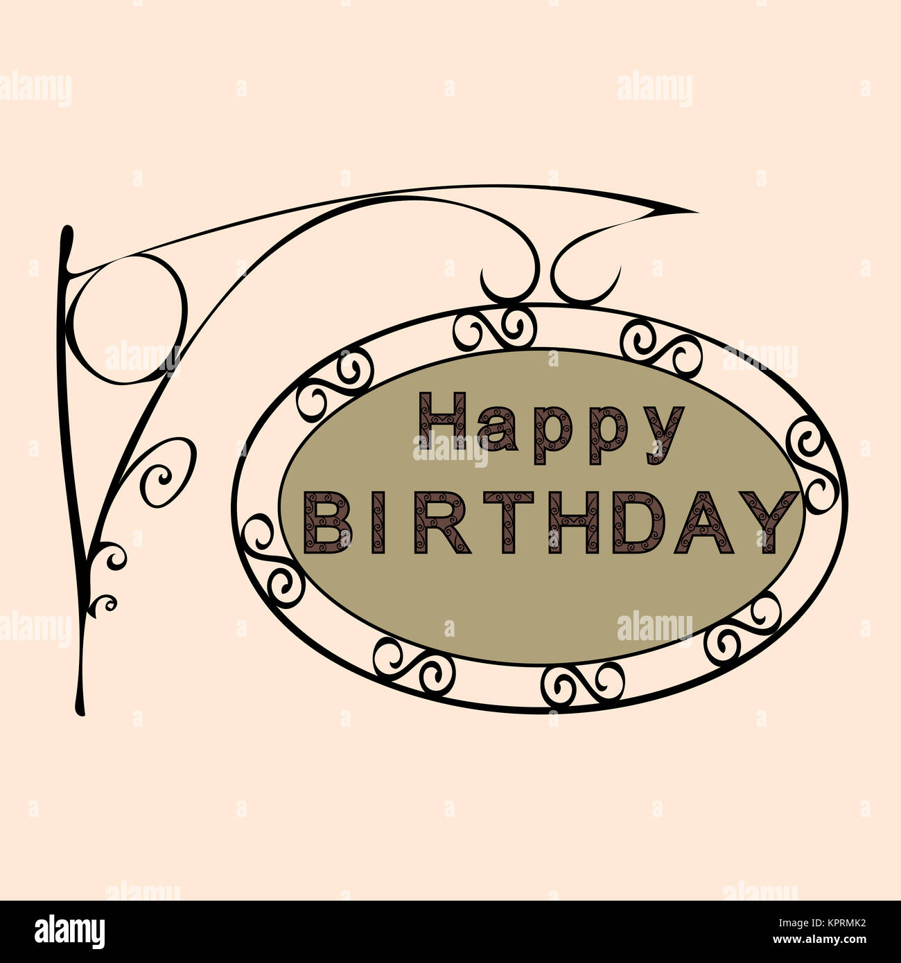 happy birthday retro vintage street sign Stock Photo - Alamy