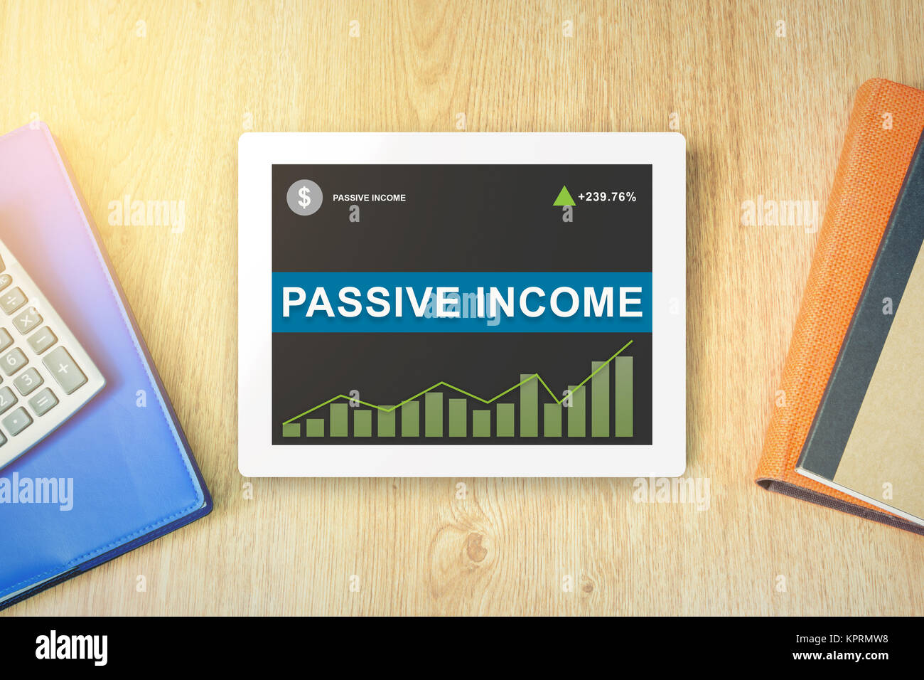 passive income word on tablet Stock Photo - Alamy