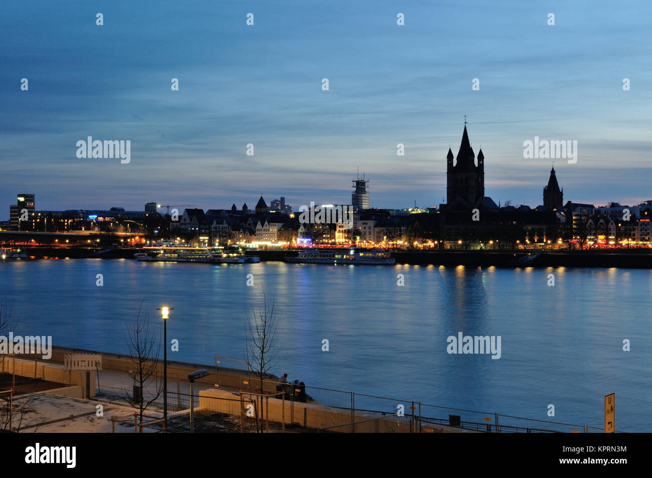 saint martin church at the fish market in cologne Stock Photo - Alamy
