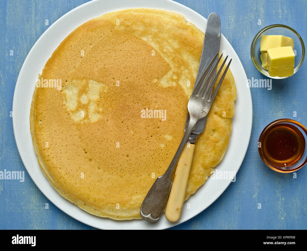 rustic large homemade pancake Stock Photo - Alamy