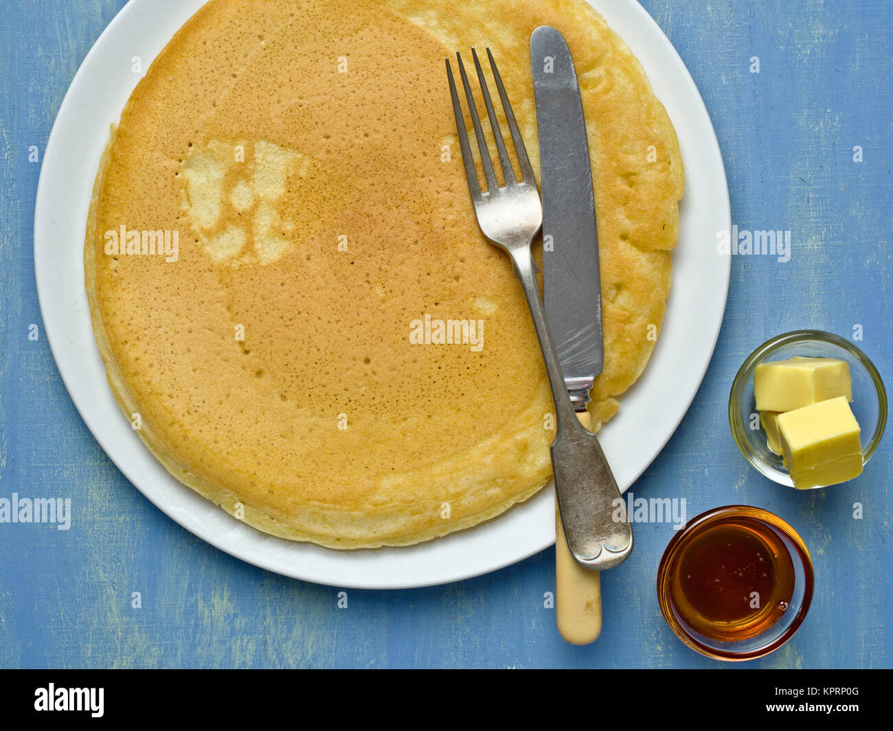 rustic large homemade pancake Stock Photo - Alamy