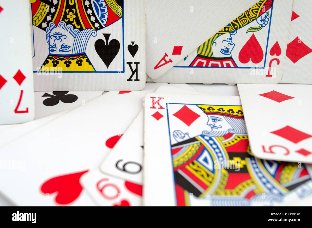 Lot of dusty old playing cards Stock Photo - Alamy