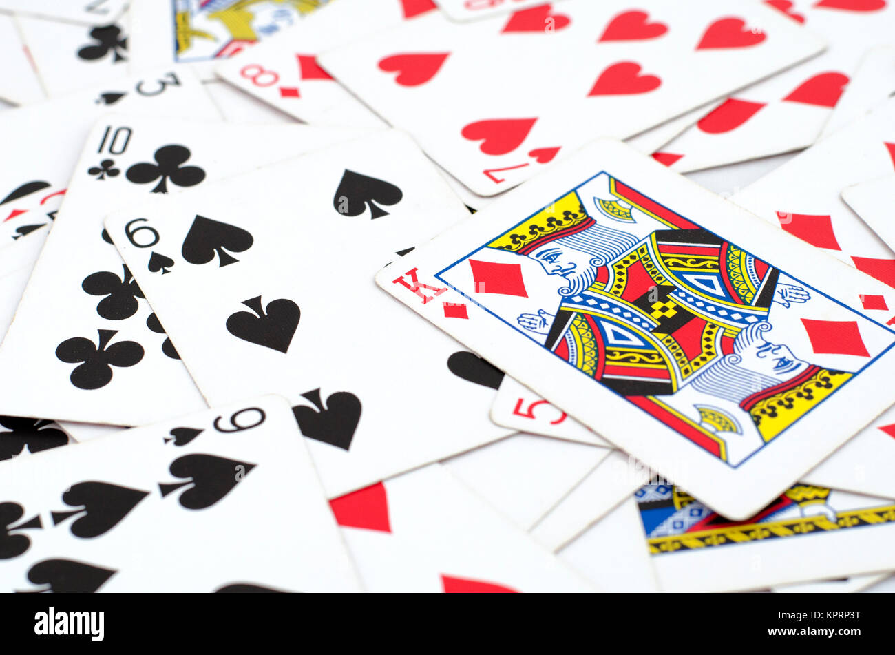 Lot of dusty old playing cards Stock Photo - Alamy
