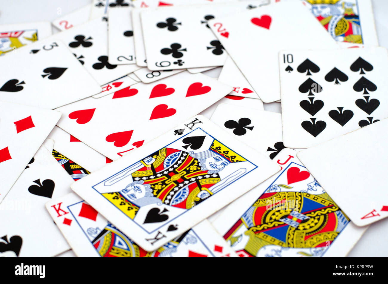Lot of dusty old playing cards Stock Photo - Alamy