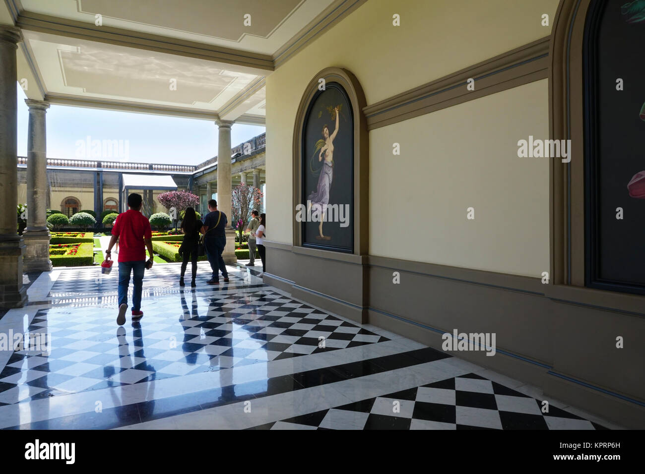 The Garden, (El Jardin) Chapultepec Castle in Chapultepec Park, Mexico ...