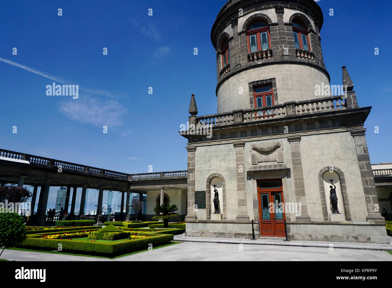 The Garden, (El Jardin) Chapultepec Castle in Chapultepec Park, Mexico ...