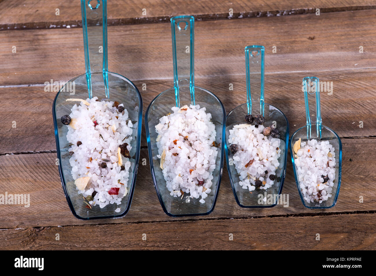 photo of the salt in the herbal rulers Stock Photo - Alamy