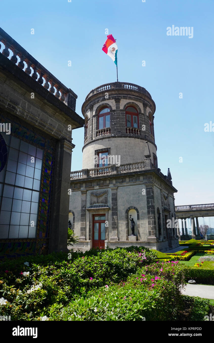 The Gardens at Chapultepec Castle in Chapultepec Park, Mexico City ...