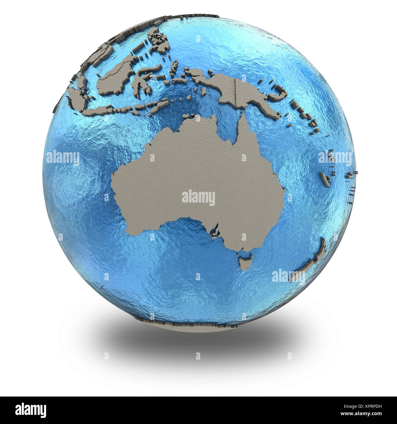 Australia on model of planet Earth Stock Photo - Alamy