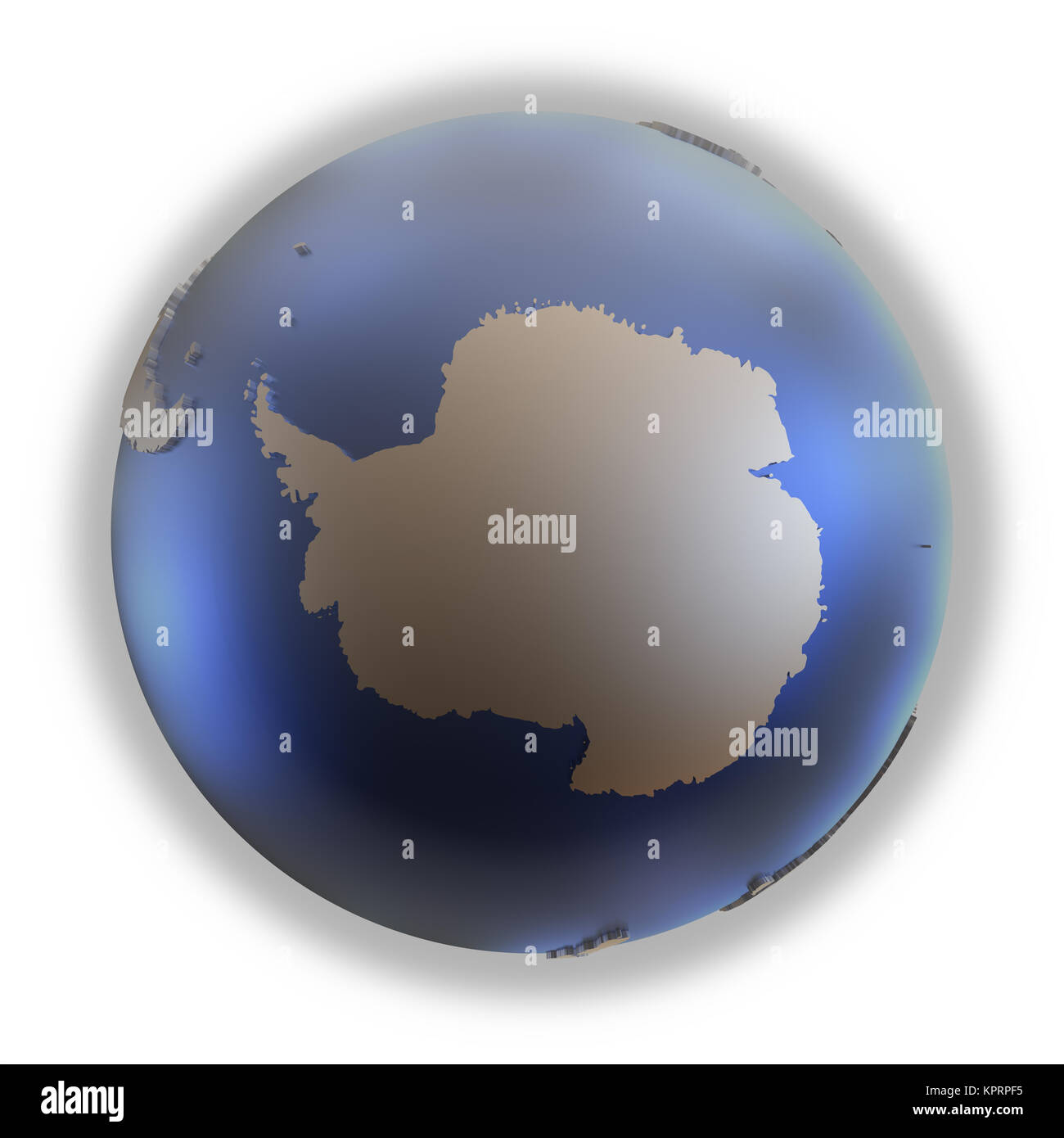 Antarctica on metallic model hi-res stock photography and images - Alamy