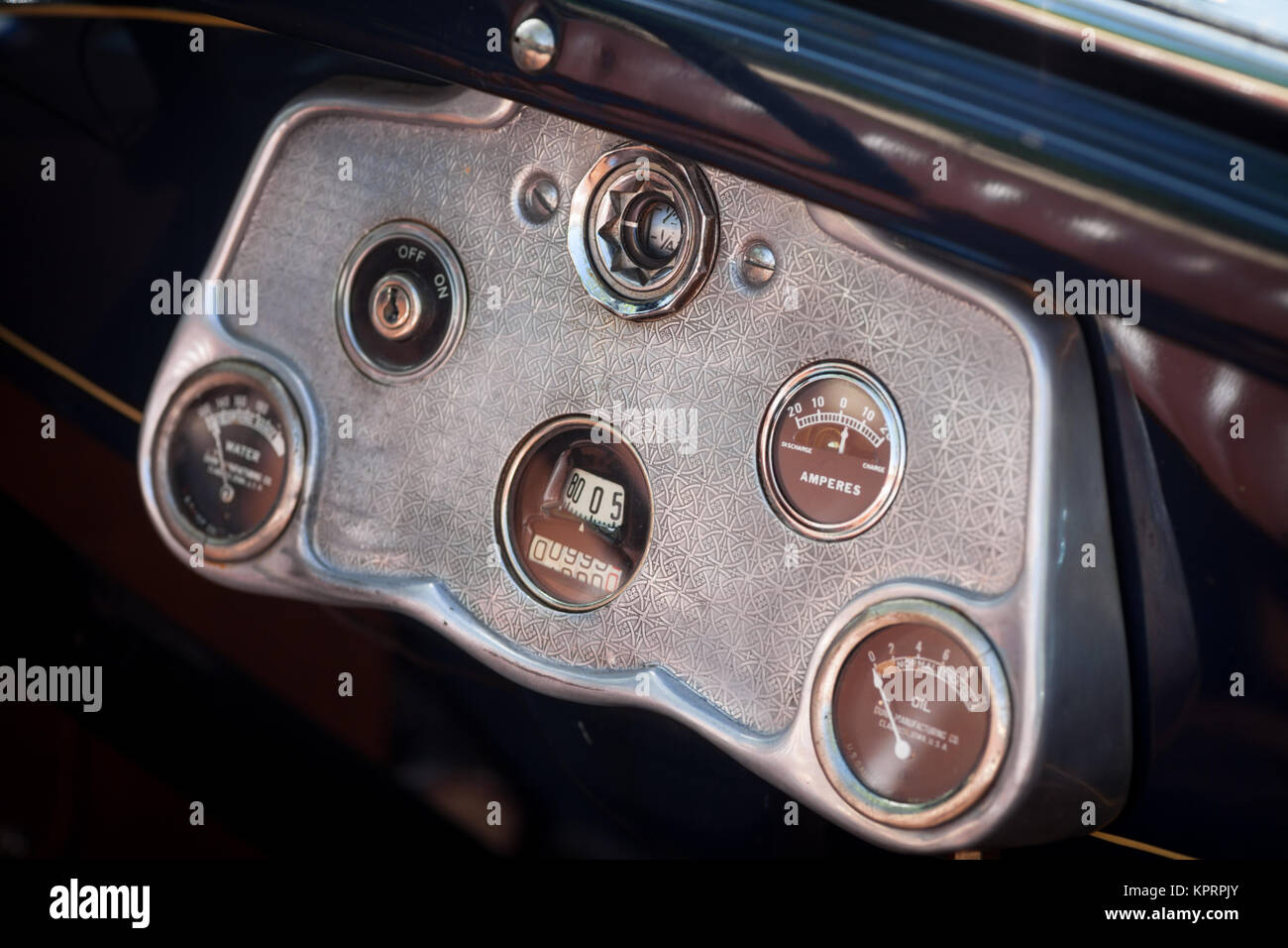 Retro car dashboard Stock Photo - Alamy
