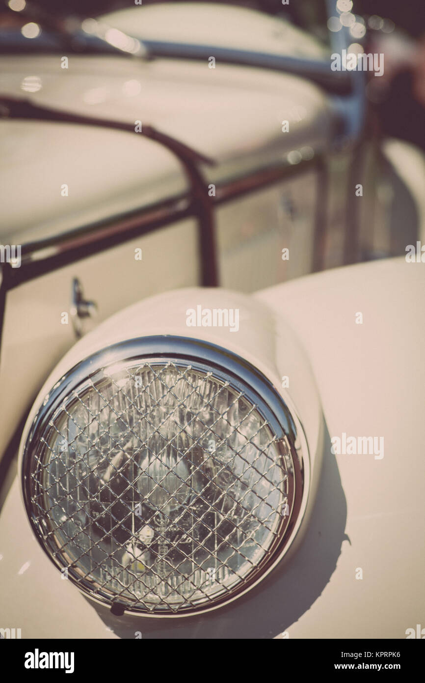Vintage car headlight Stock Photo - Alamy